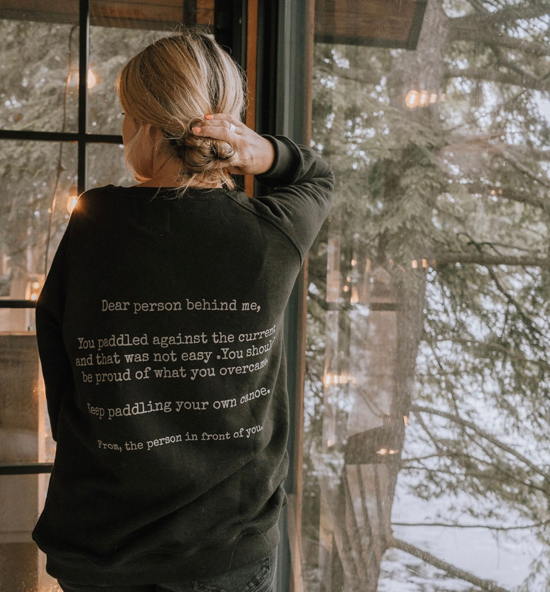 Keep paddling on stranger - Raglan Shoulder Regular Length Crew – Canoe ...