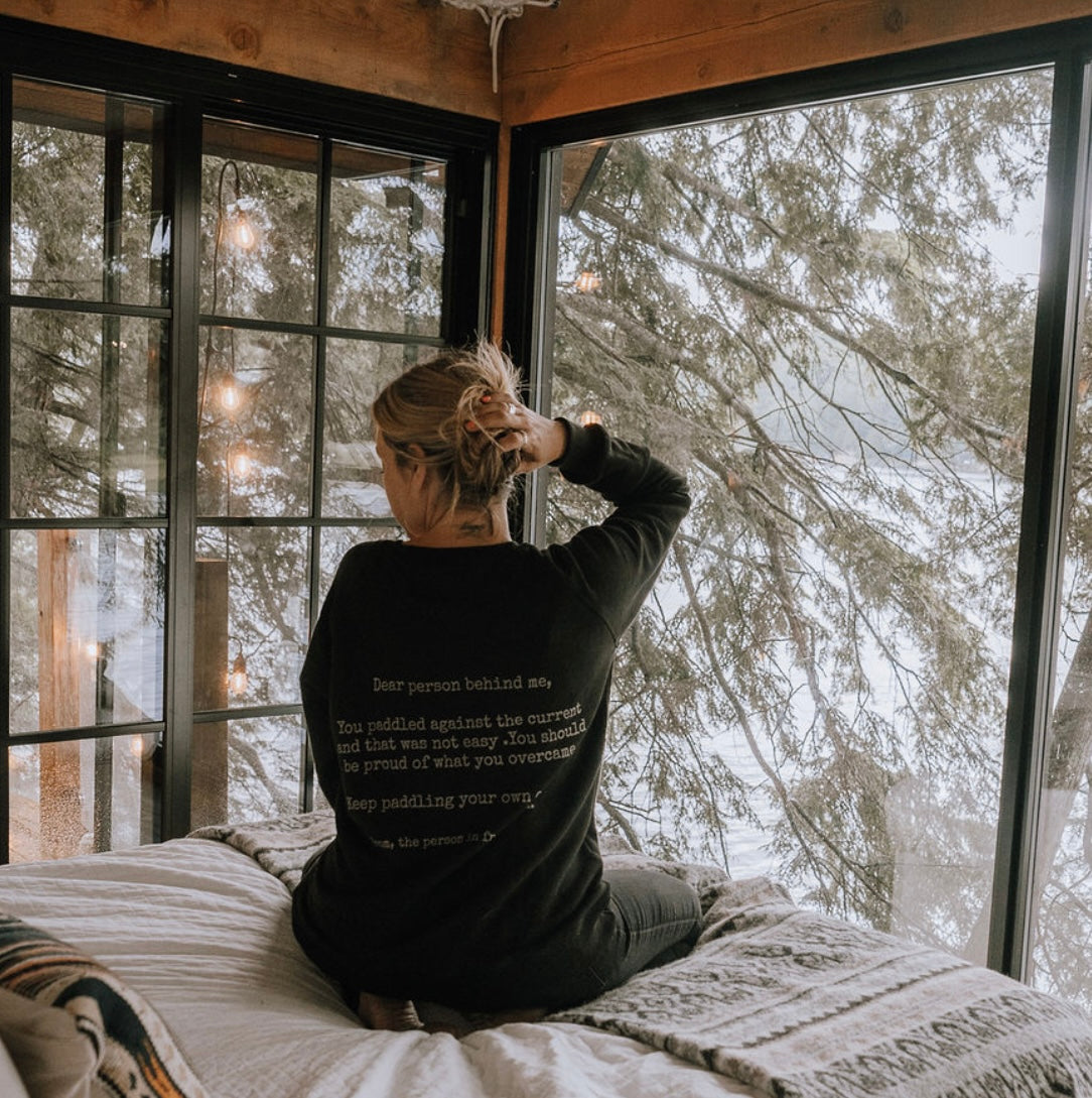 Keep paddling on stranger - Raglan Shoulder Regular Length Crew – Canoe ...